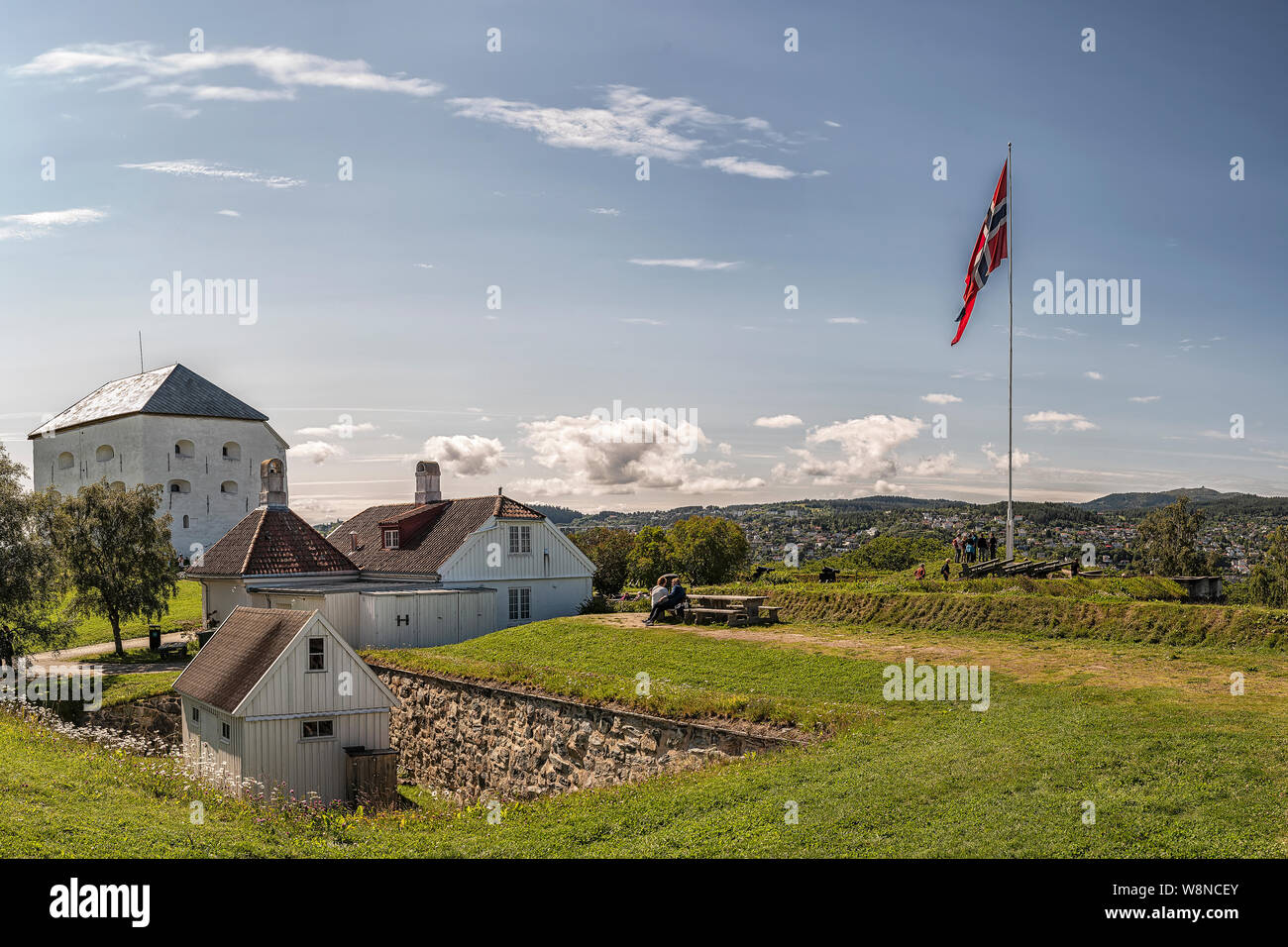 Kristiansten Fortress is located on a hill east of the city of ...