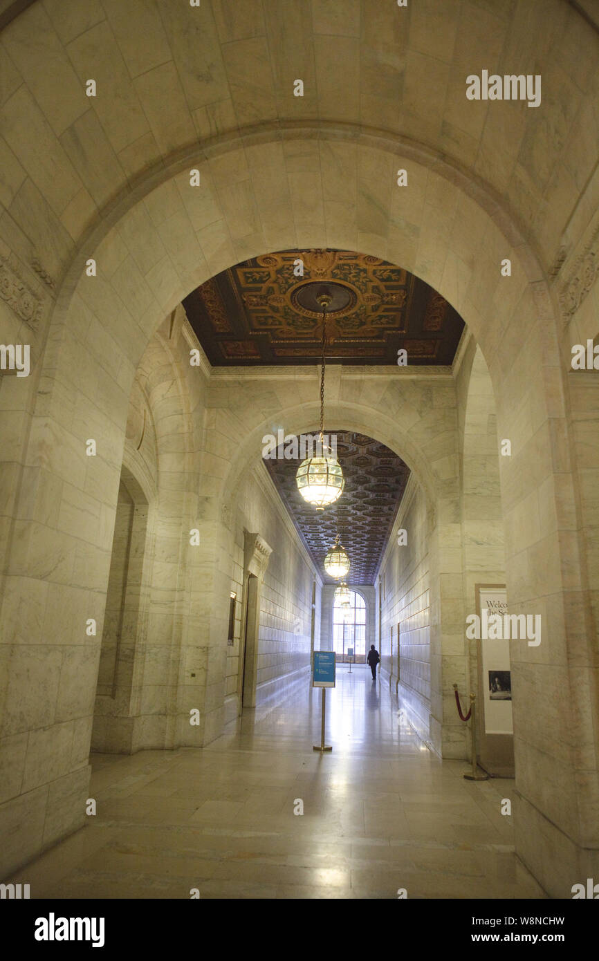 Interior of Central Library, New York Stock Photo - Alamy