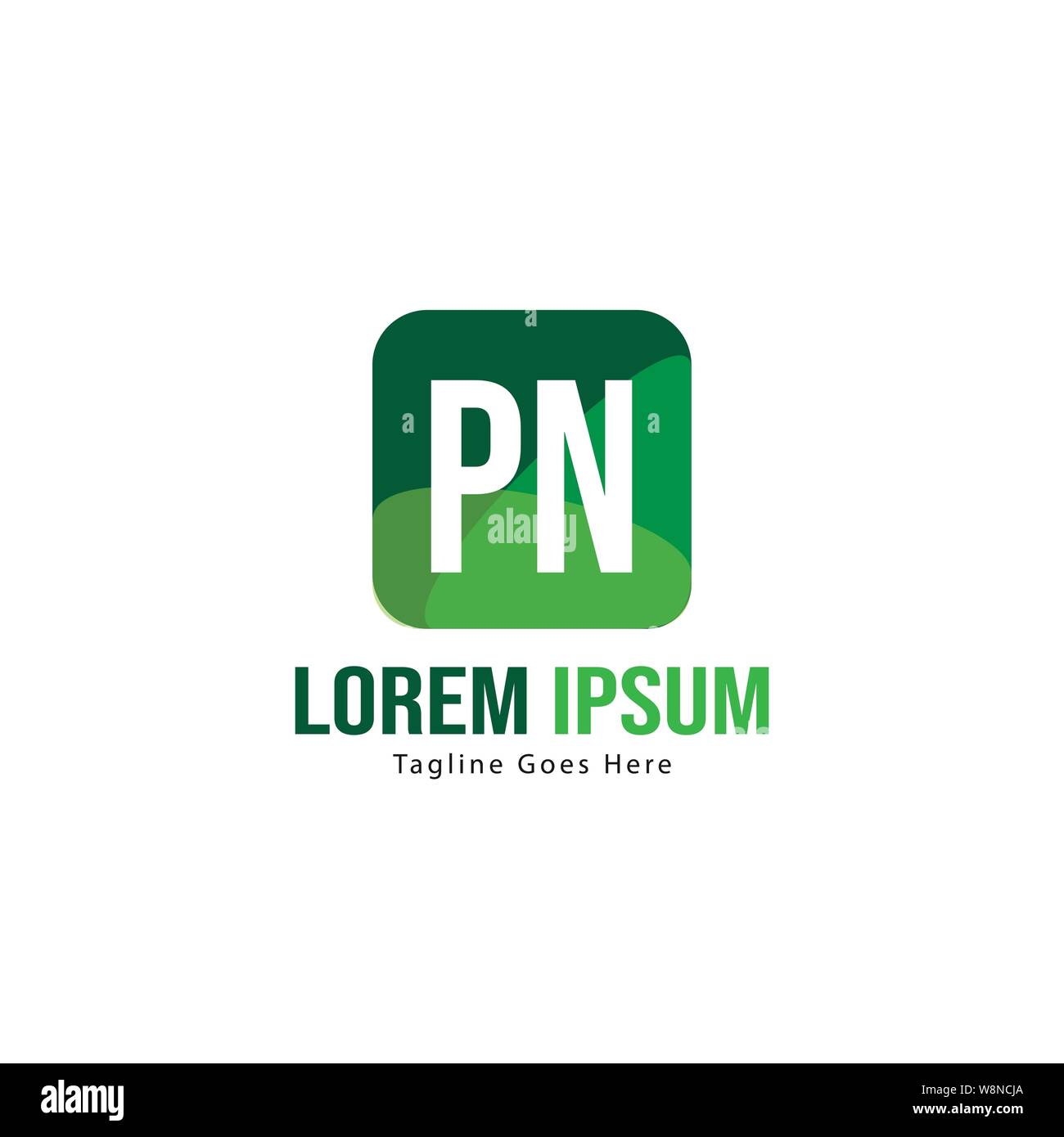 Initial PN logo template with modern frame. Minimalist PN letter logo ...