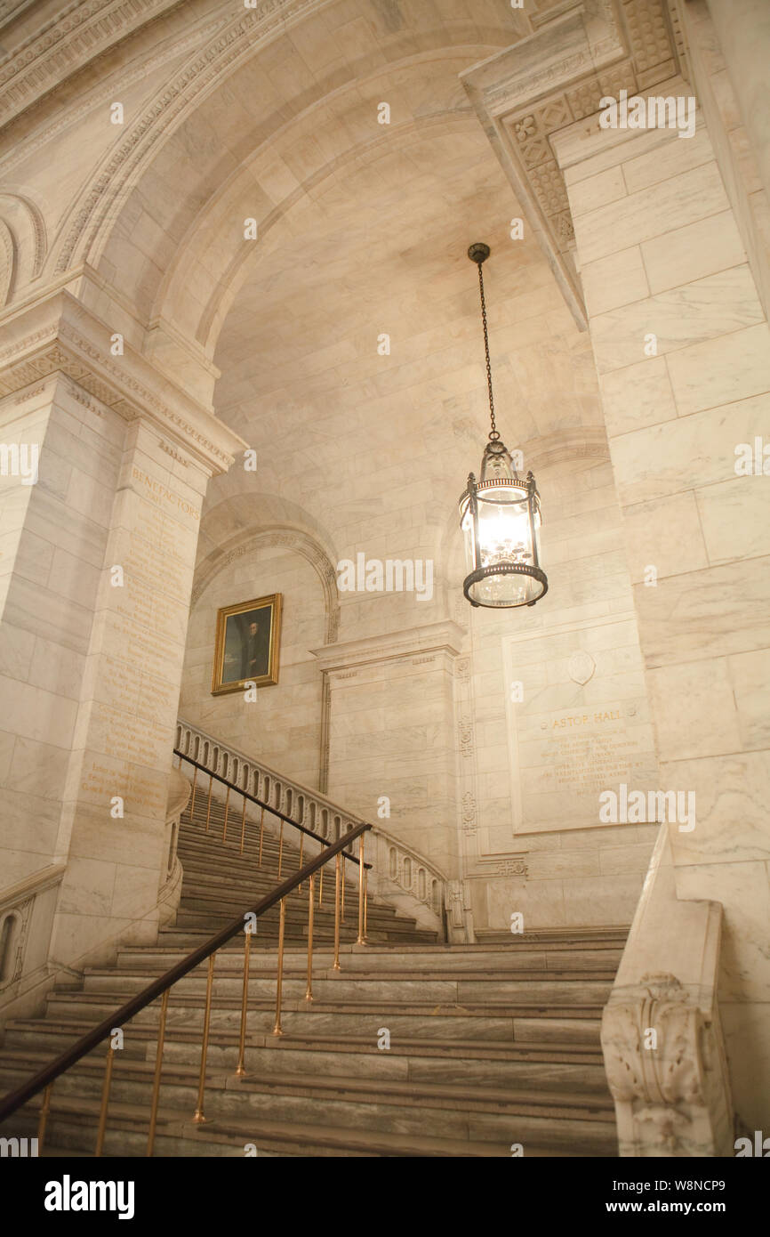 Interior of Central Library, New York Stock Photo - Alamy