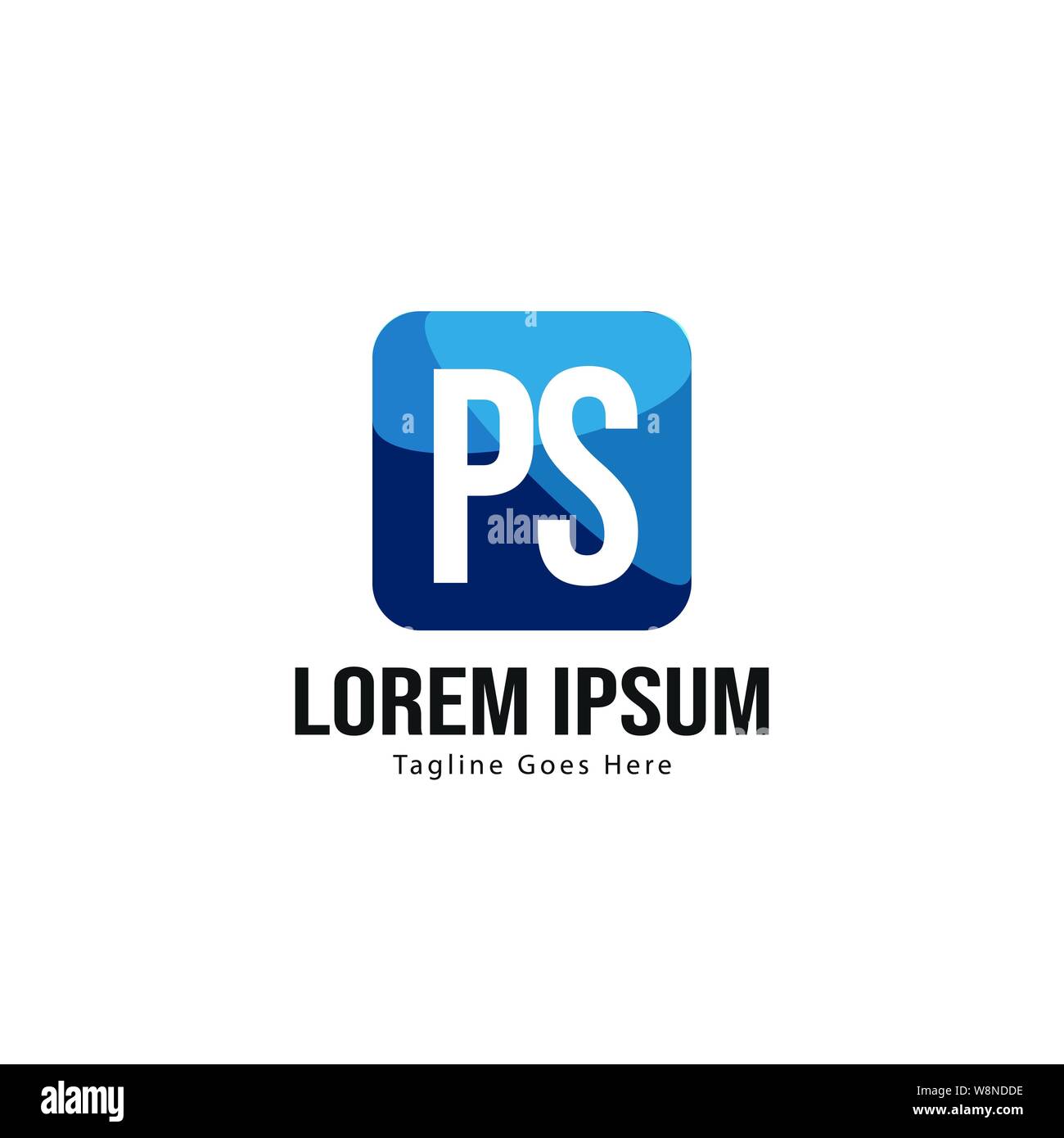 Initial PS logo template with modern frame. Minimalist PS letter logo ...