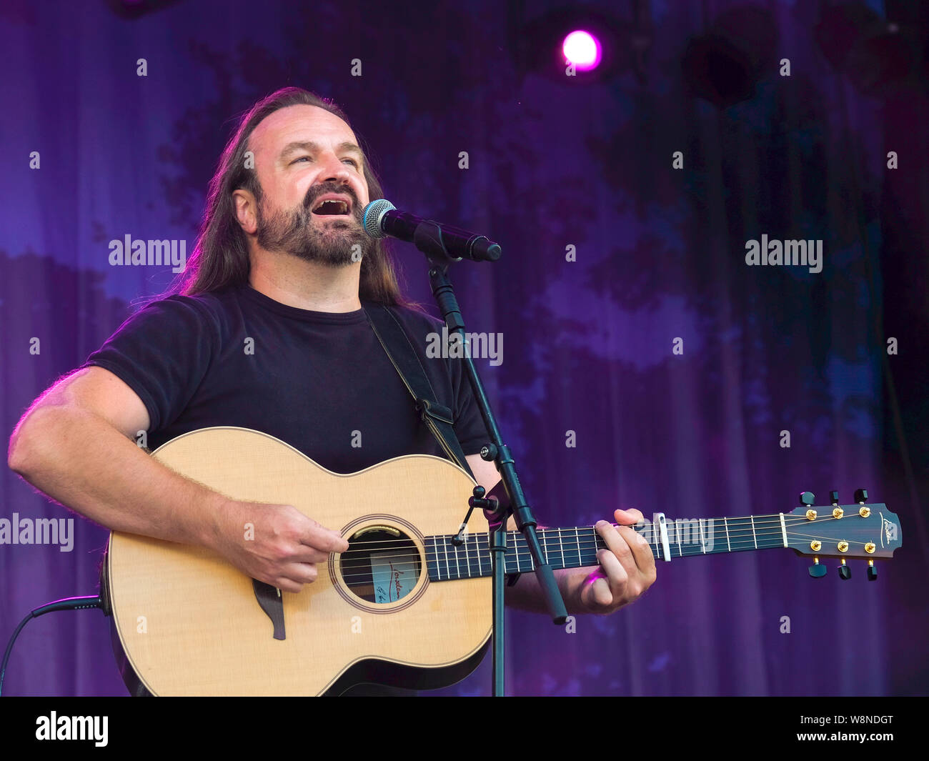 British guitarist and vocalist, Damian Wilson performs live on stage at ...