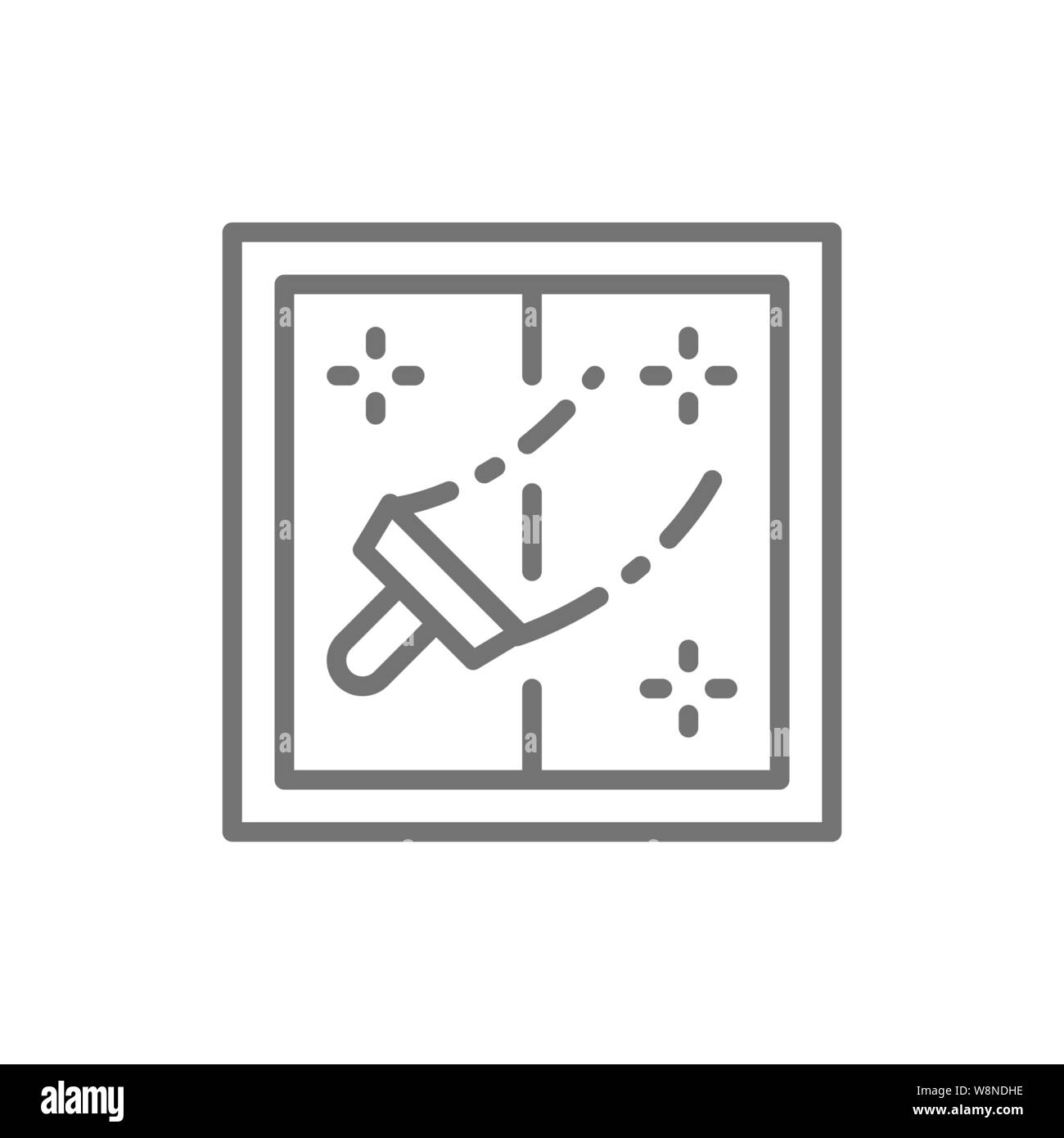 Window cleaning icon outline Cut Out Stock Images & Pictures - Alamy