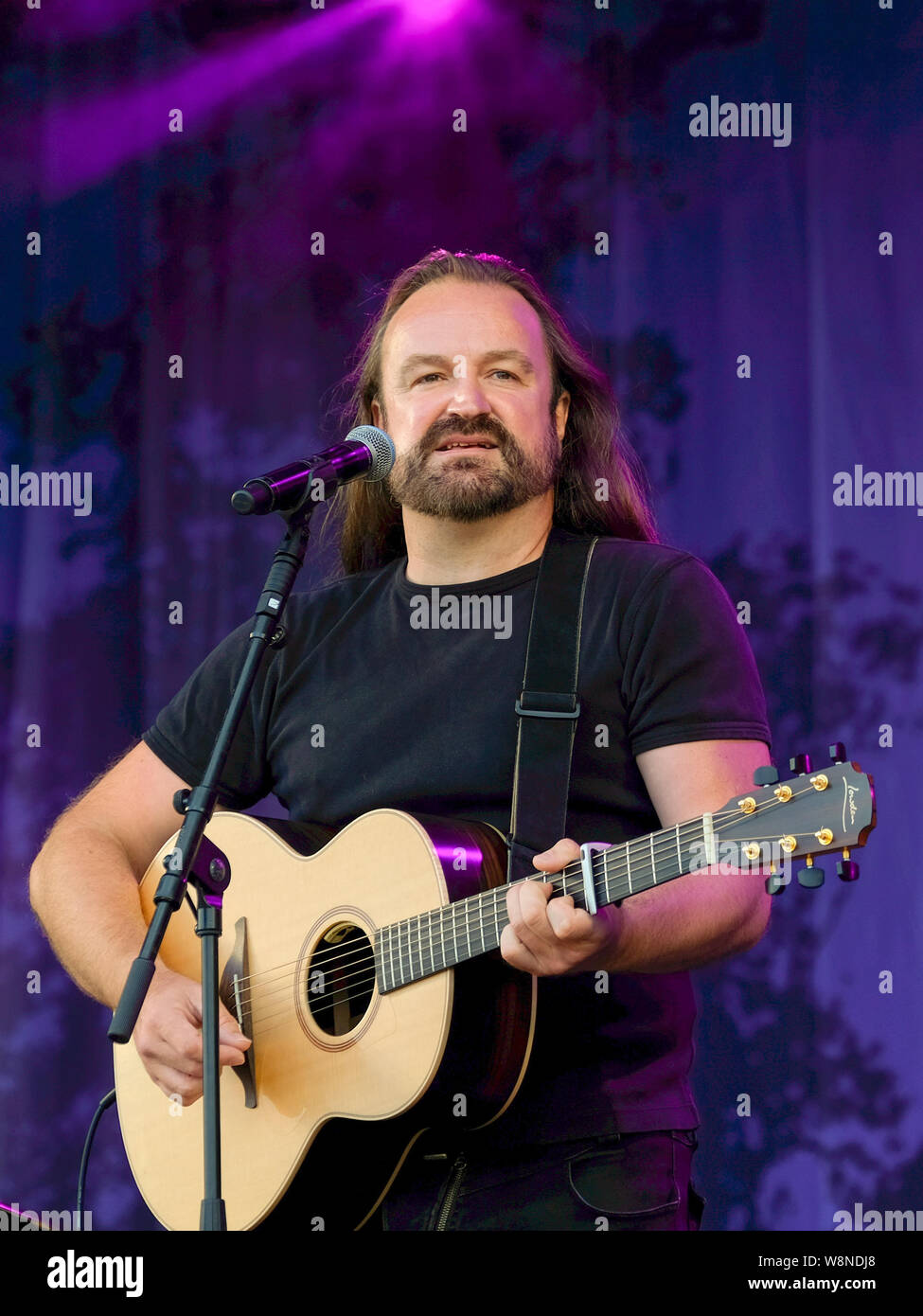 British guitarist and vocalist, Damian Wilson performs live on stage at ...