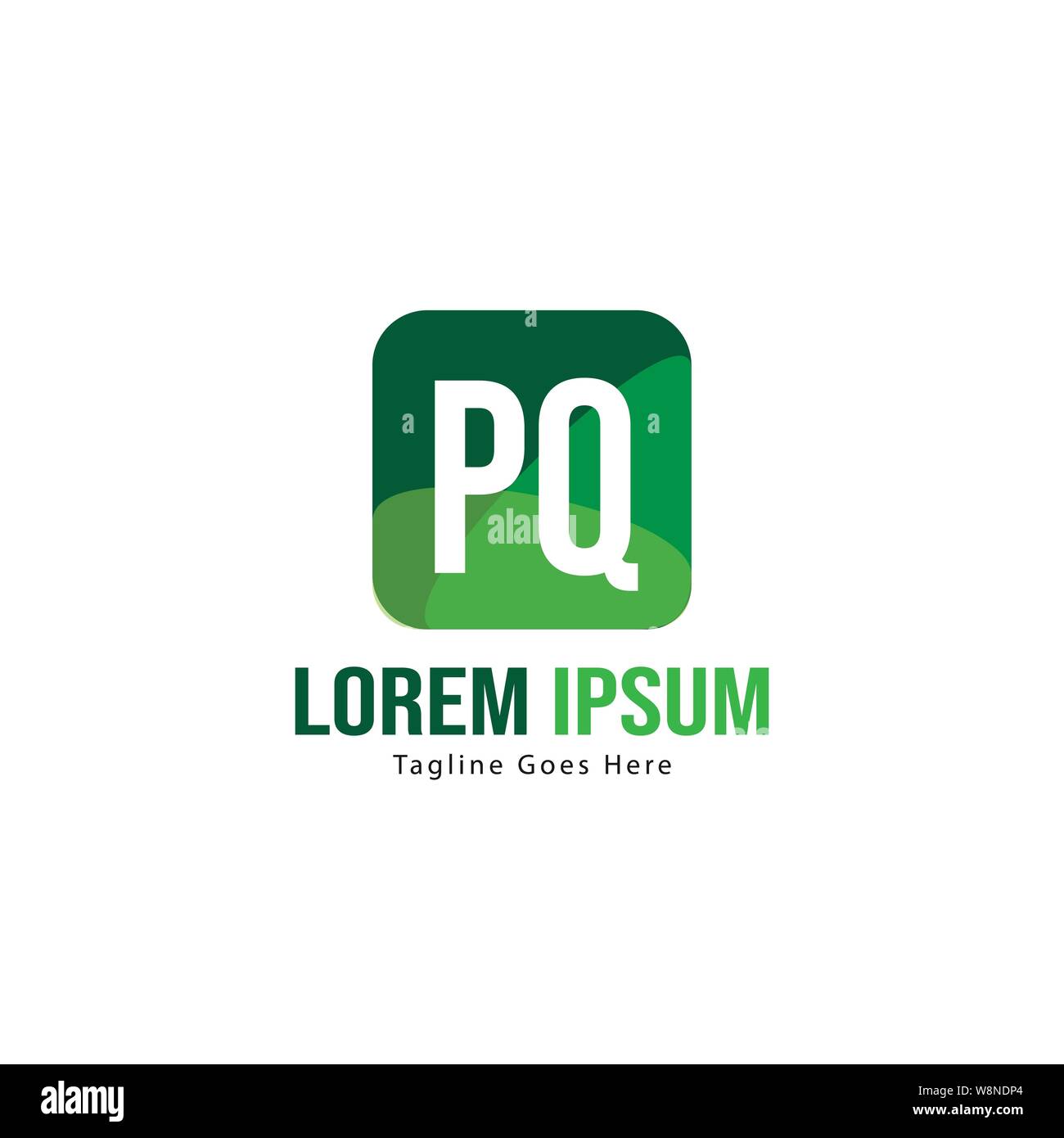 Initial PQ logo template with modern frame. Minimalist PQ letter logo ...