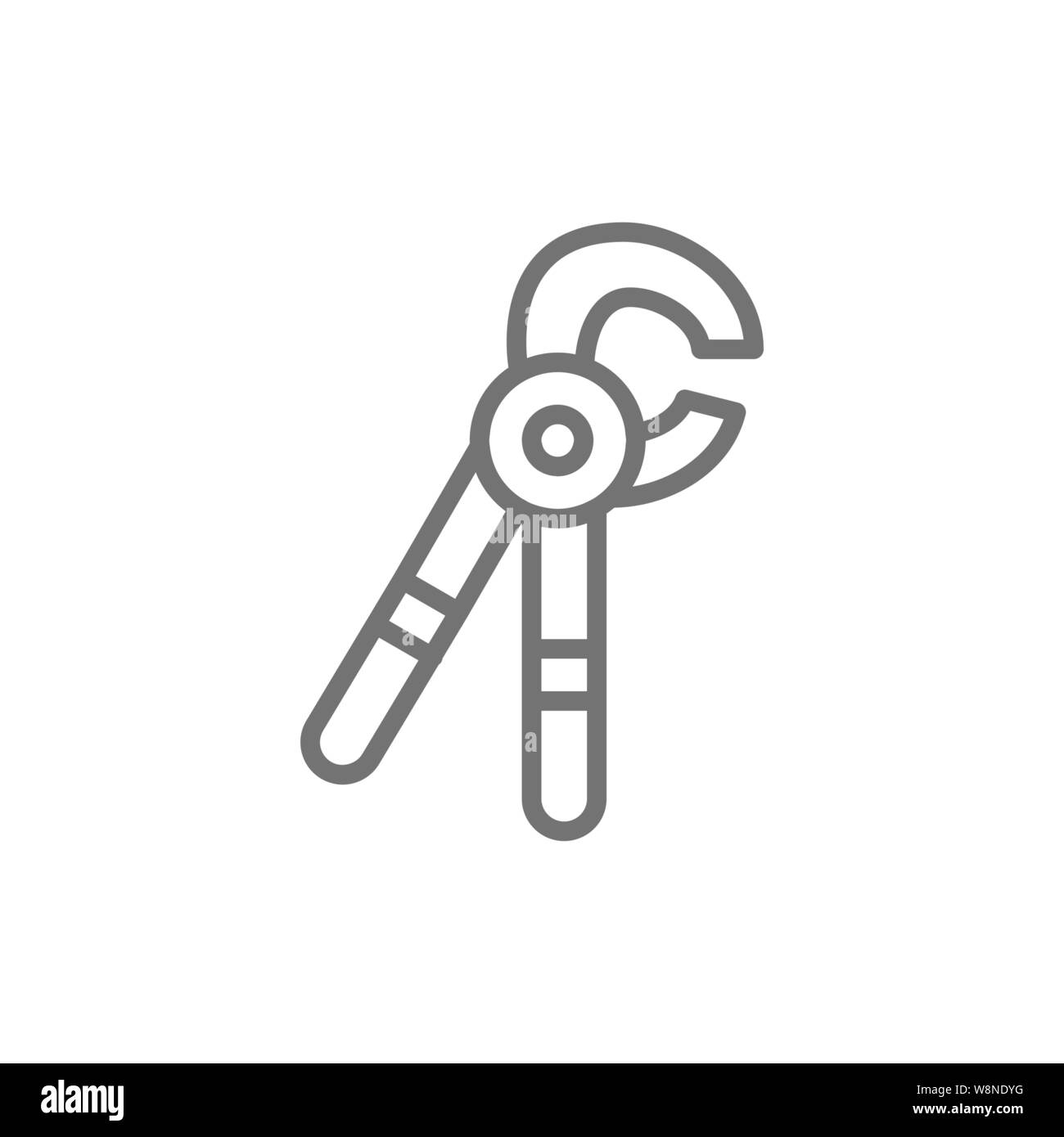 Tooth extraction tool, dental surgery instruments line icon Stock ...