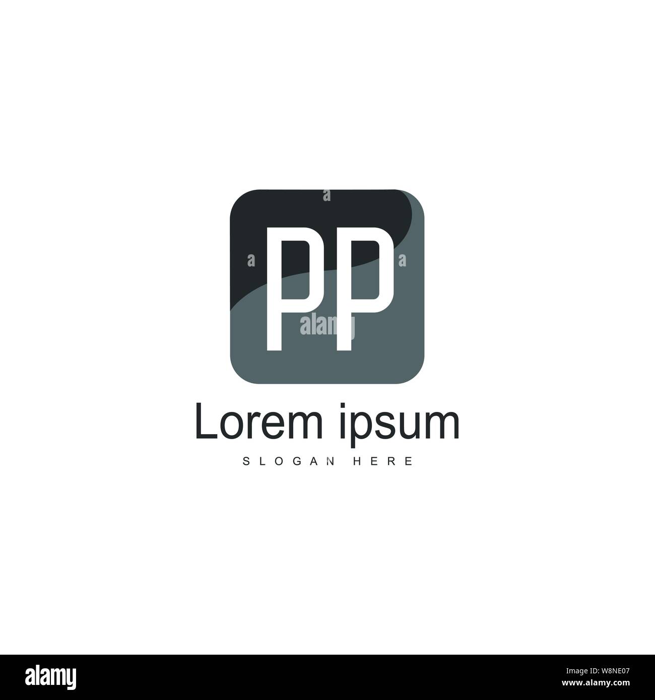 Initial PP logo template with modern frame. Minimalist PP letter logo ...