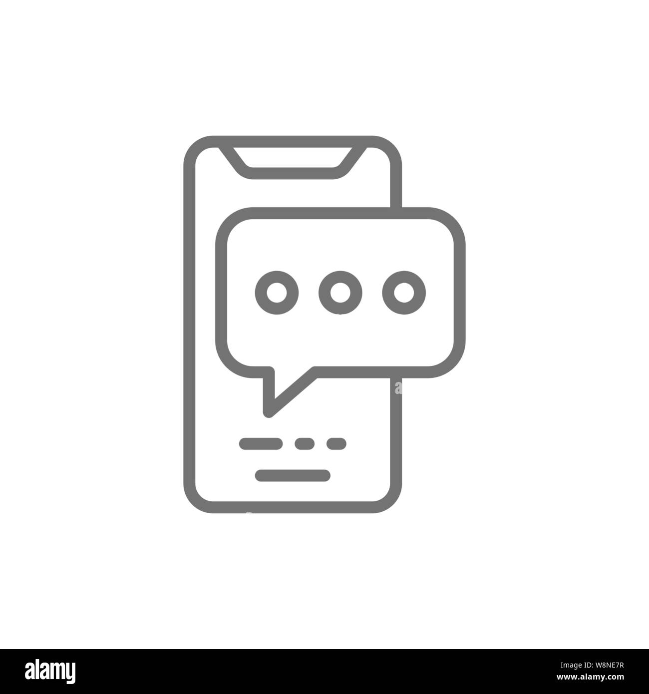 Phone survey line icon Cut Out Stock Images & Pictures - Alamy