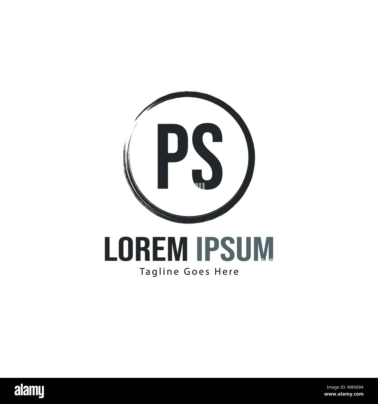 Initial PS logo template with modern frame. Minimalist PS letter logo ...
