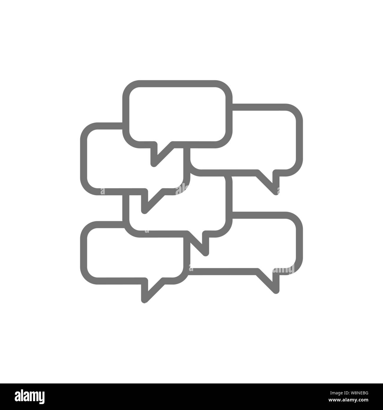 Text message boxes, speech bubbles, chat, message line icon Stock ... Text message boxes, speech bubbles, chat, message line icon Stock ...