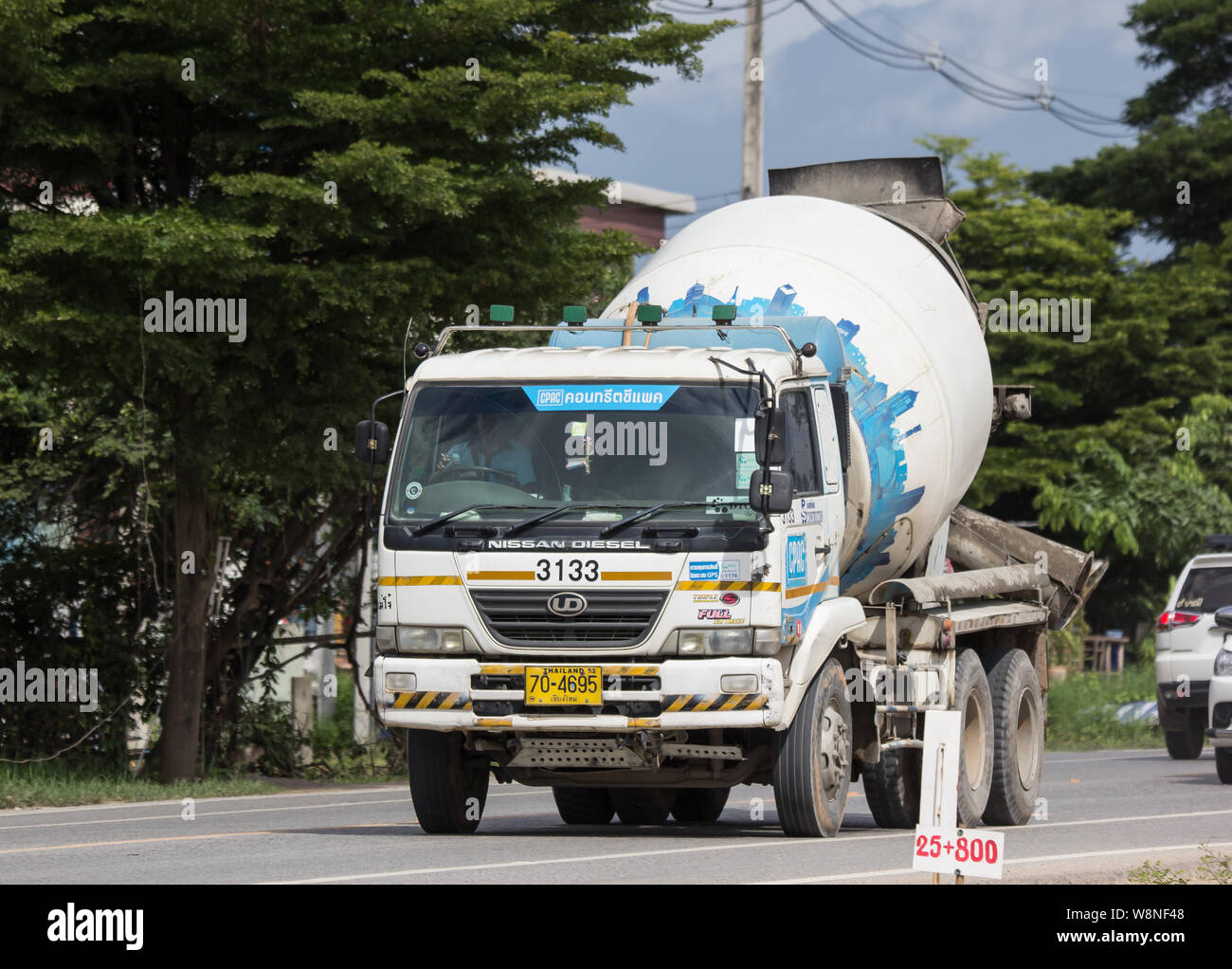 Chiangmai, Thailand - August 8 2019: Concrete truck of CPAC Concrete ...
