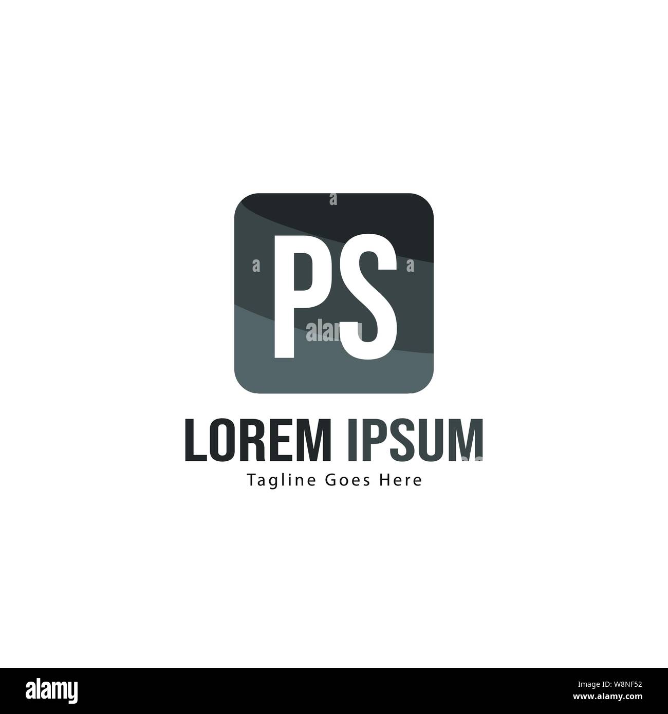 Initial PS logo template with modern frame. Minimalist PS letter logo ...