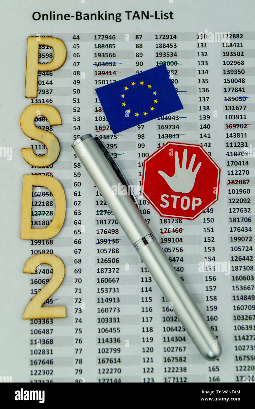 PSD2 PSD Payment Services Directive Two Stock Photo - Alamy