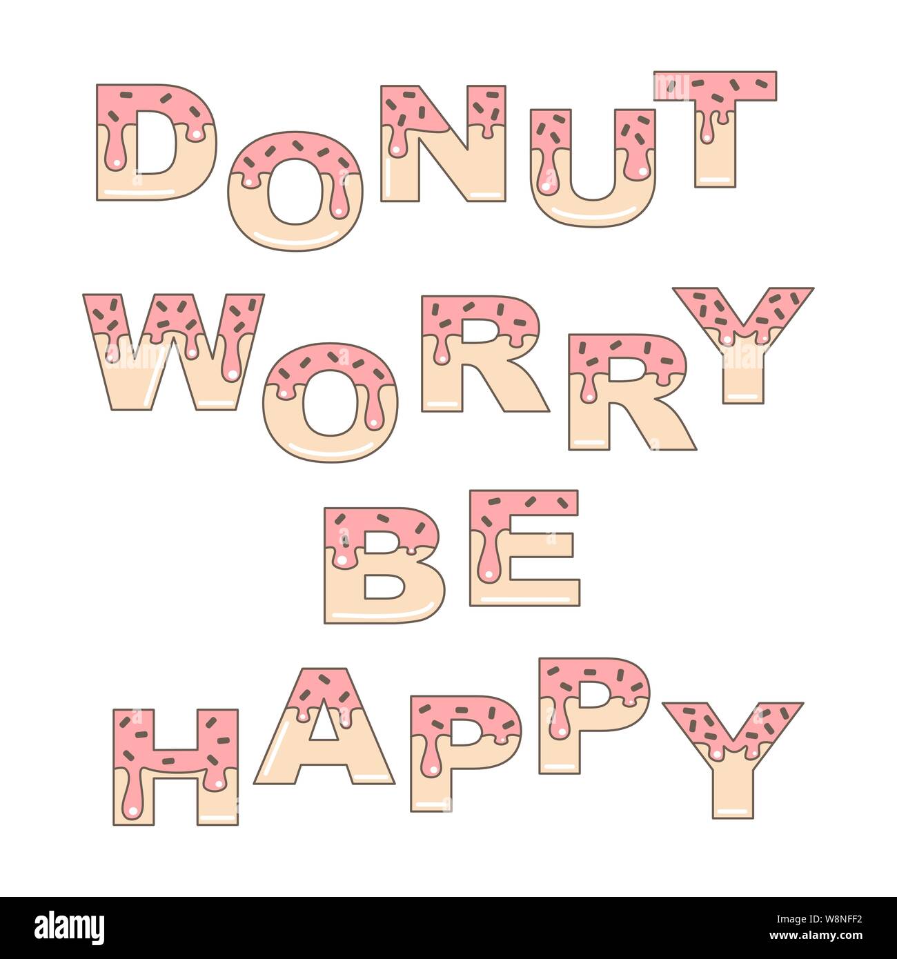 Donut worry be happy hi-res stock photography and images - Alamy