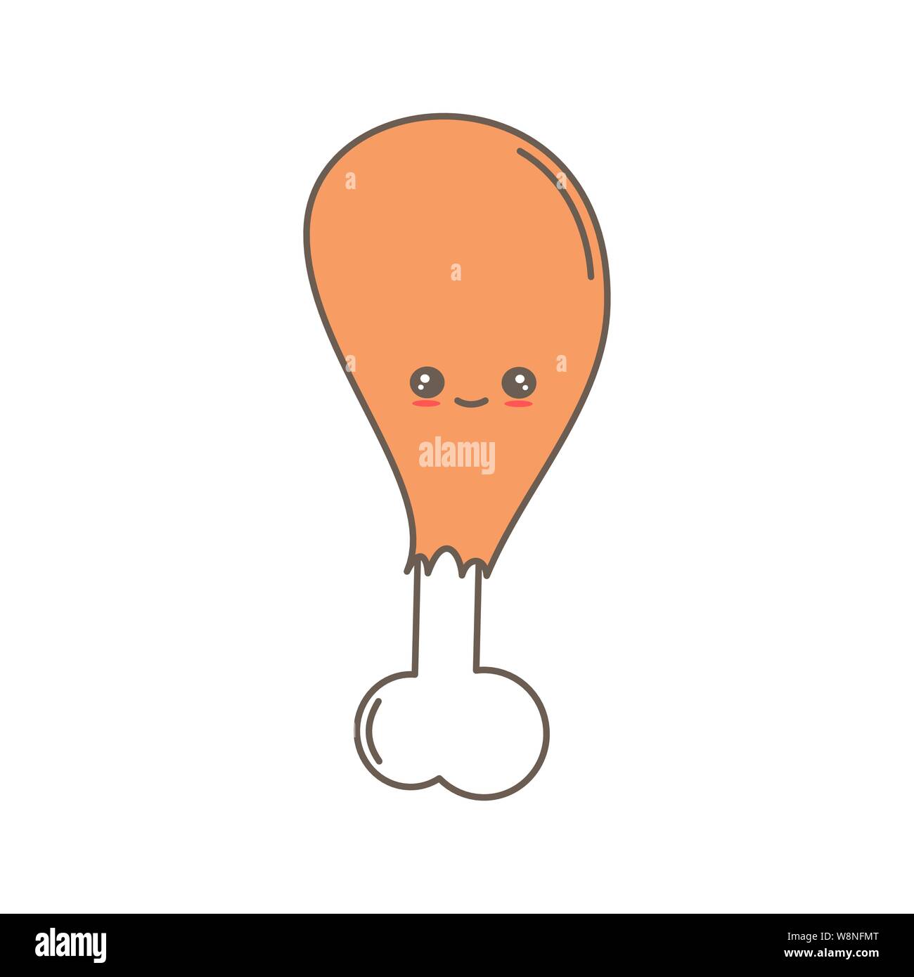 Skinny Chicken Leg Cartoon