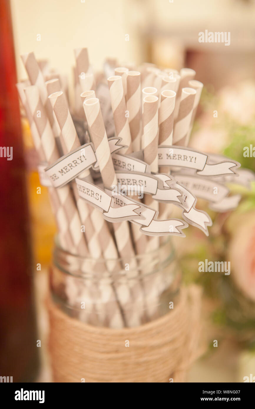 Stripy straw hi-res stock photography and images - Alamy