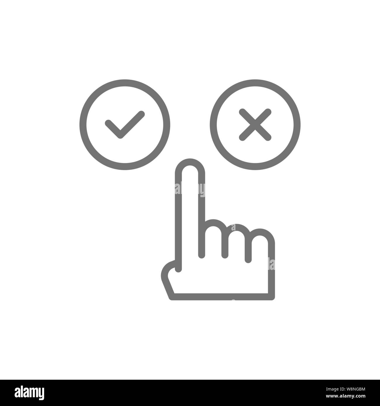 People choice yes and no buttons, positive, negative, like or dislike ...