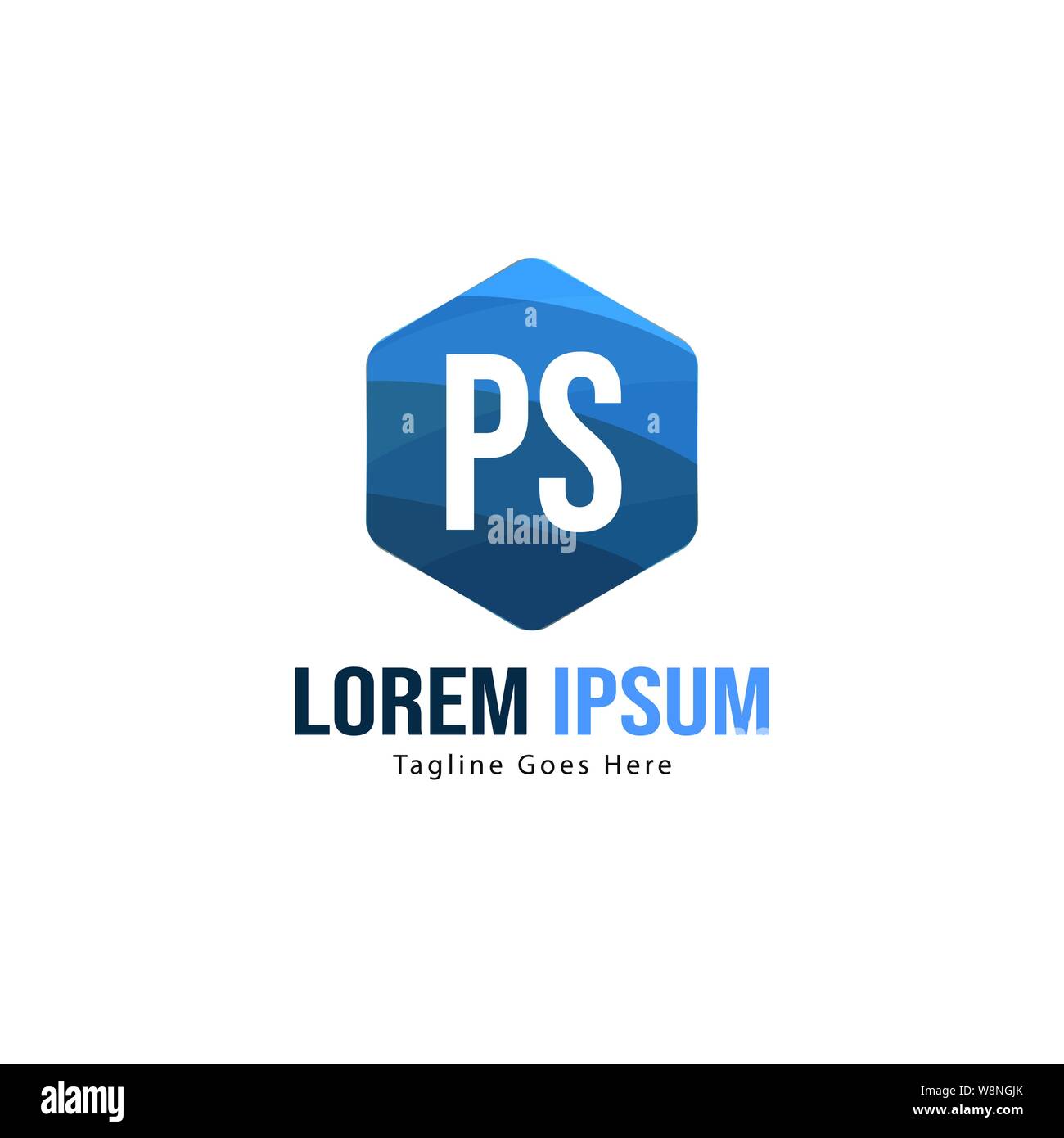 Initial PS logo template with modern frame. Minimalist PS letter logo ...