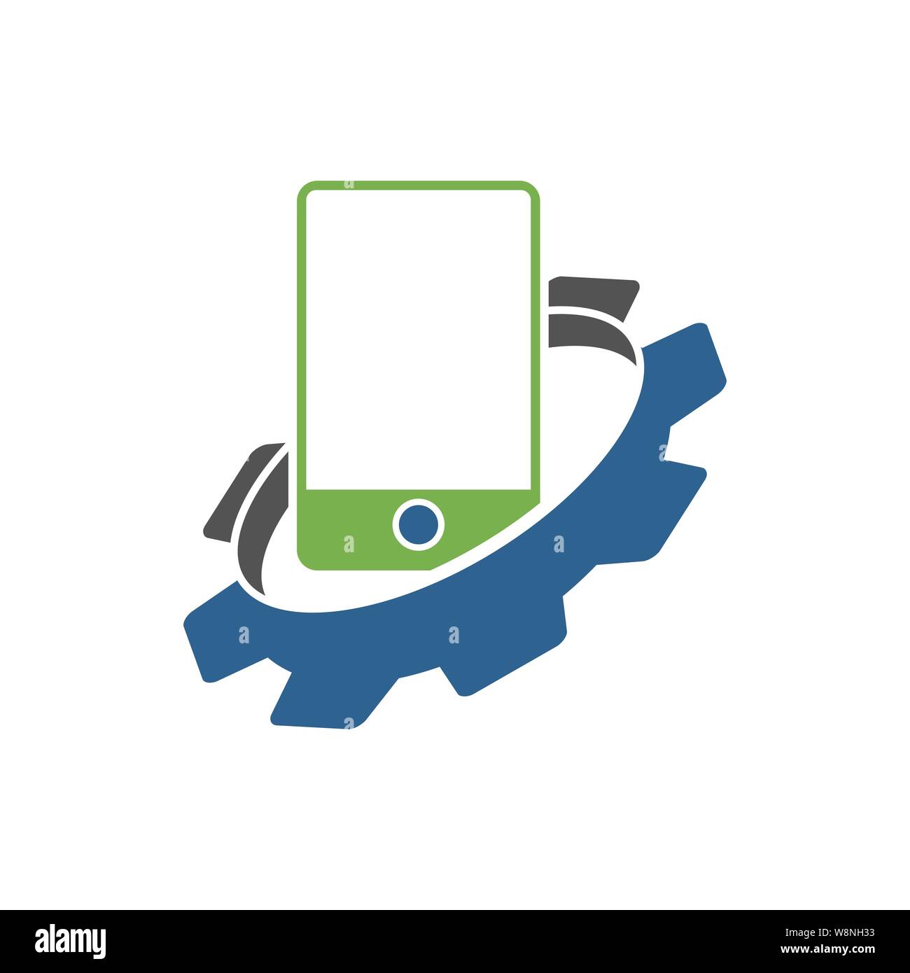 Smart industry gear logo Cut Out Stock Images & Pictures - Alamy