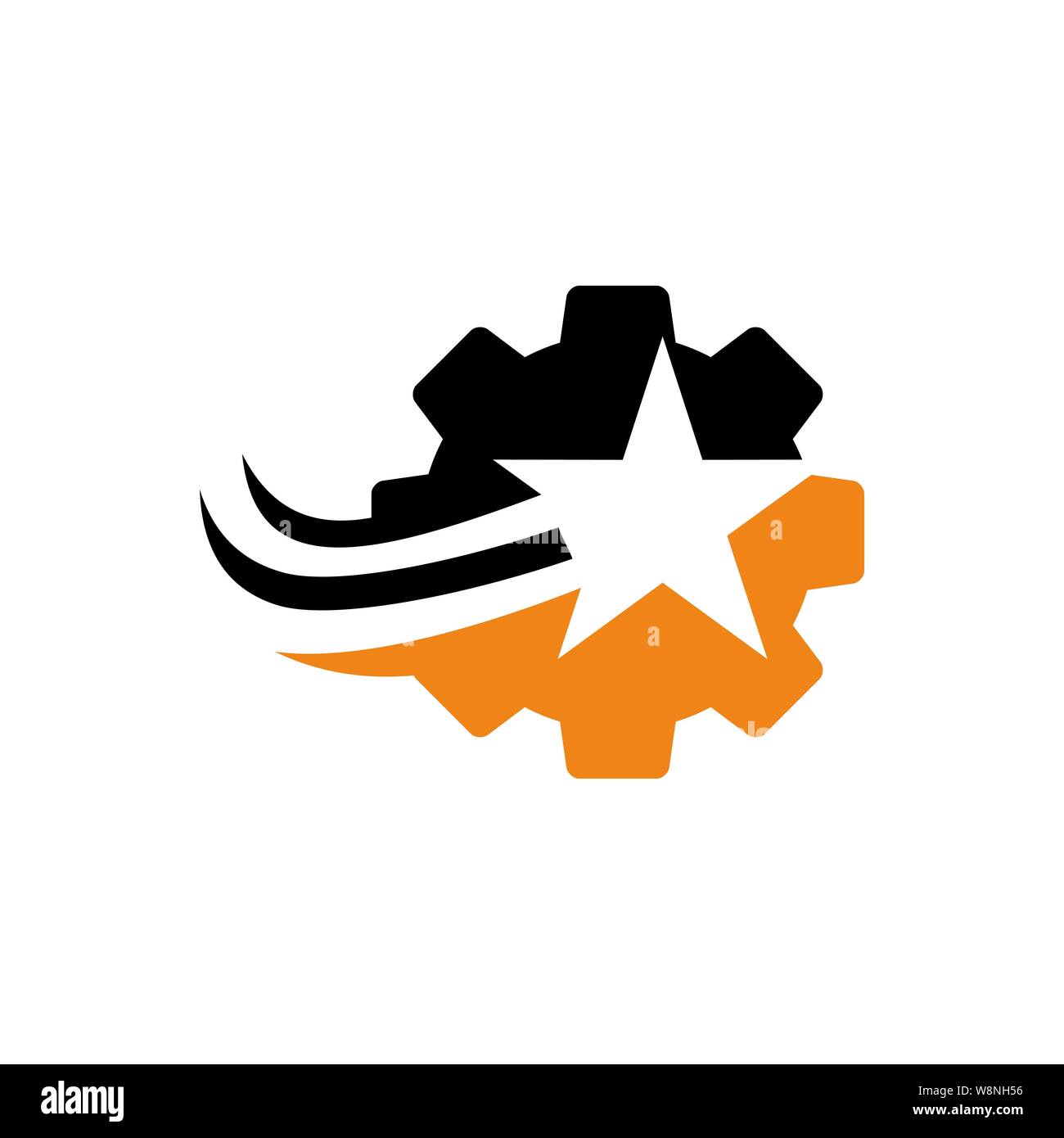 Gear Star Business logo design template vector Icon Stock Vector Image ...
