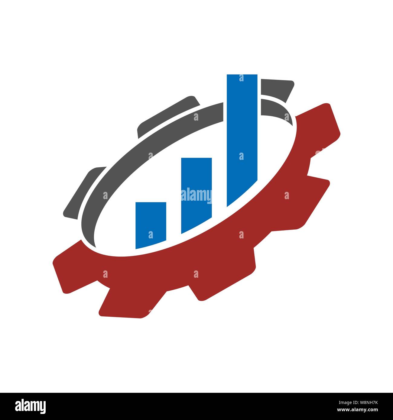 Gear Bars Business logo design template vector Icon Stock Vector Image ...