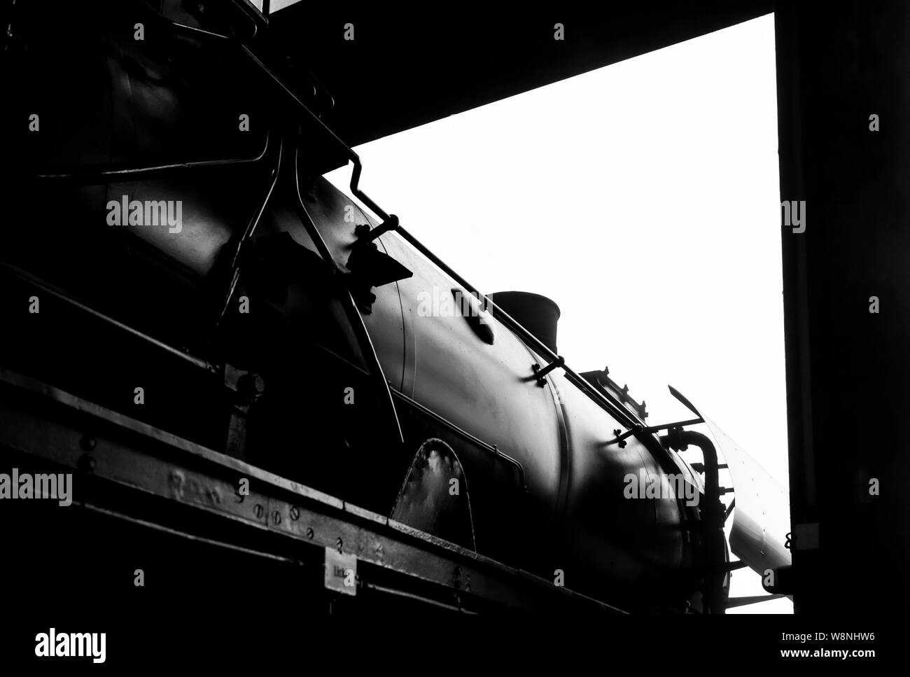 Old steam locomotives in a roundhouse in Germany Stock Photo - Alamy