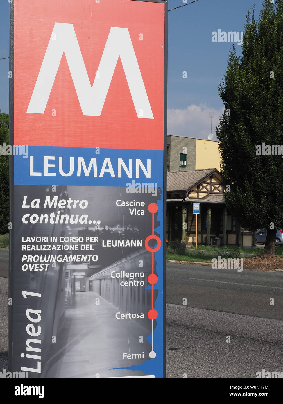 COLLEGNO, ITALY - CIRCA AUGUST 2019: New Subway Station at Leumann ...