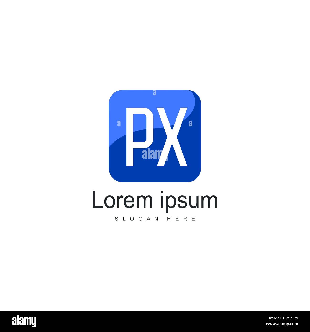 Initial PX logo template with modern frame. Minimalist PX letter logo ...