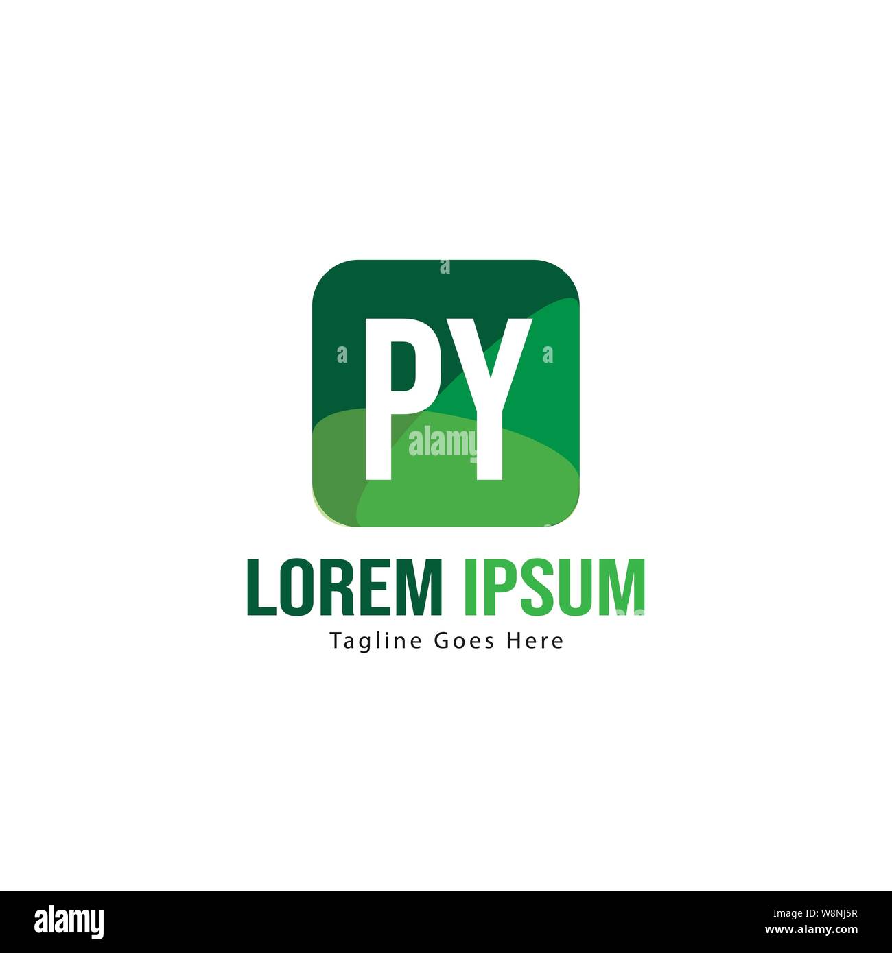 Initial PY logo template with modern frame. Minimalist PY letter logo ...