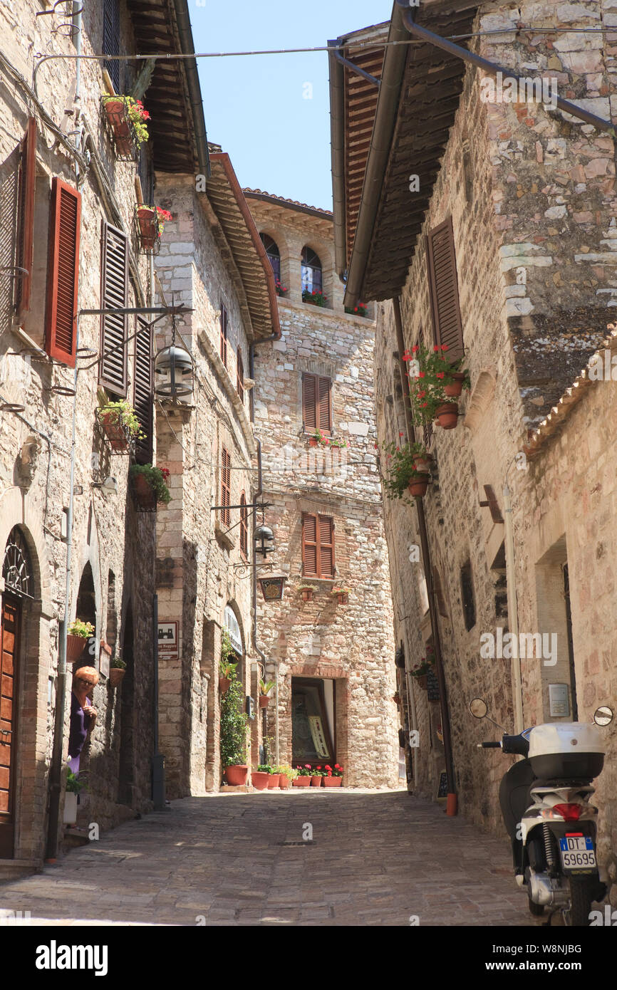 Italian Buildings, Assissi, Italy Stock Photo - Alamy