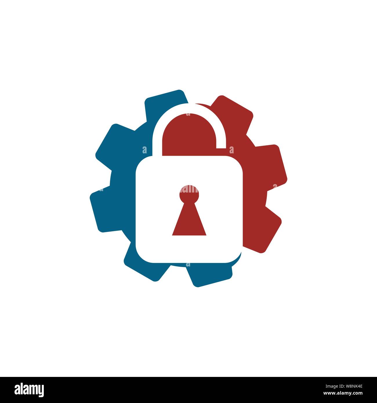 Gear wheel lock logo Stock Vector Images - Alamy