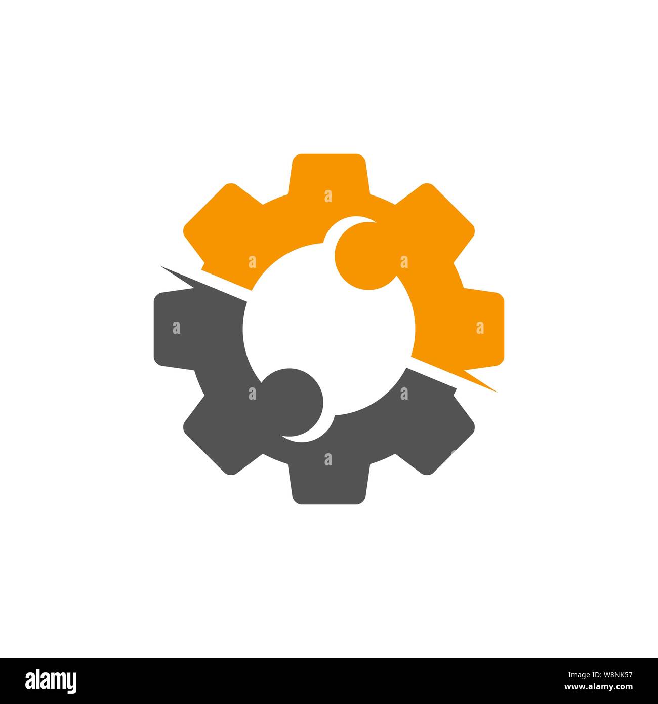Gear Team Work Business logo design template vector Icon Stock Vector ...