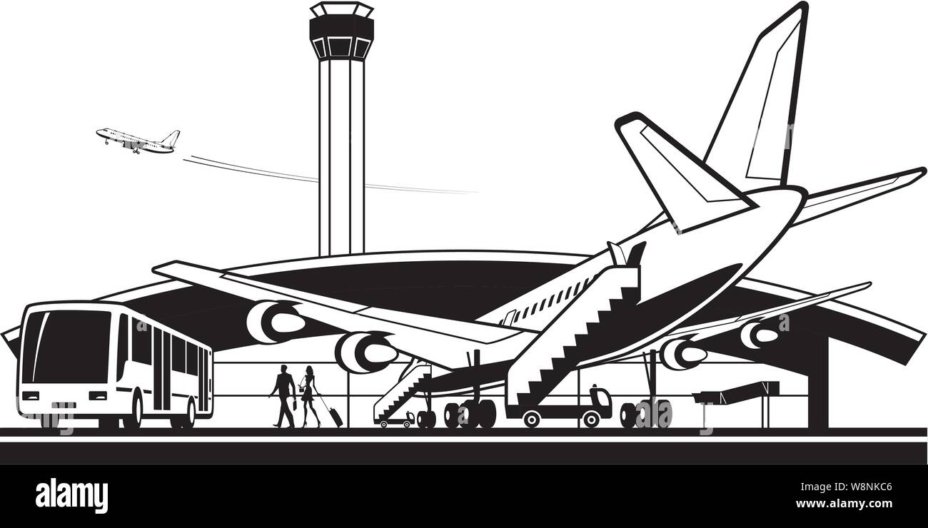 Bus terminal Stock Vector Images - Alamy