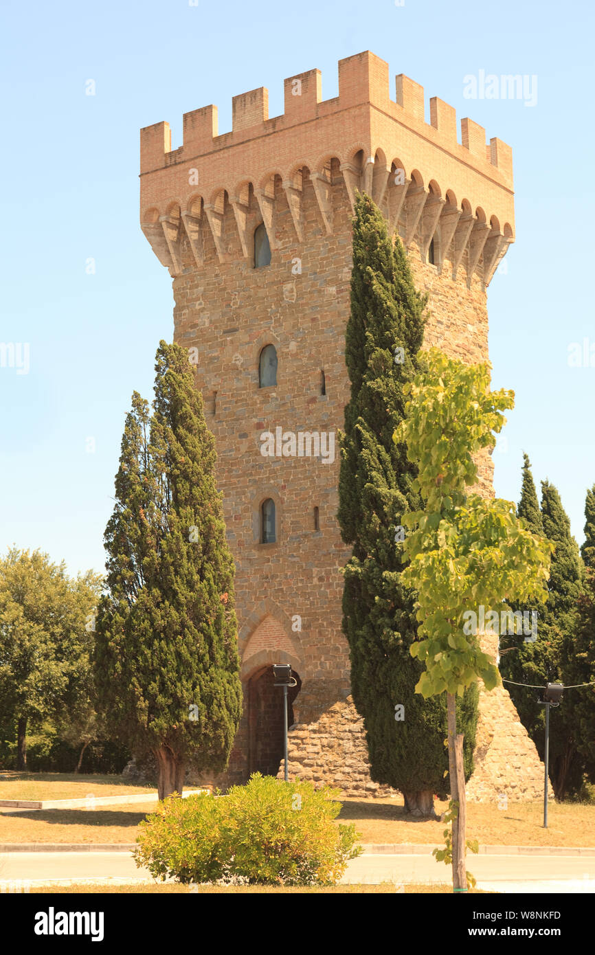 Italian Squre Tower Stock Photo - Alamy