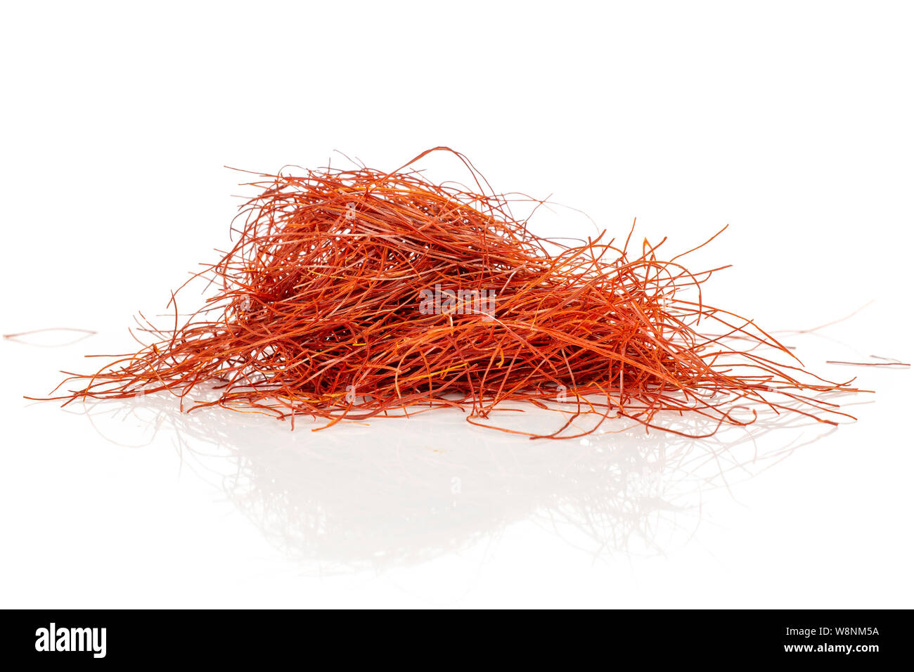 Lot of whole bright red chili pepper threads isolated on white ...