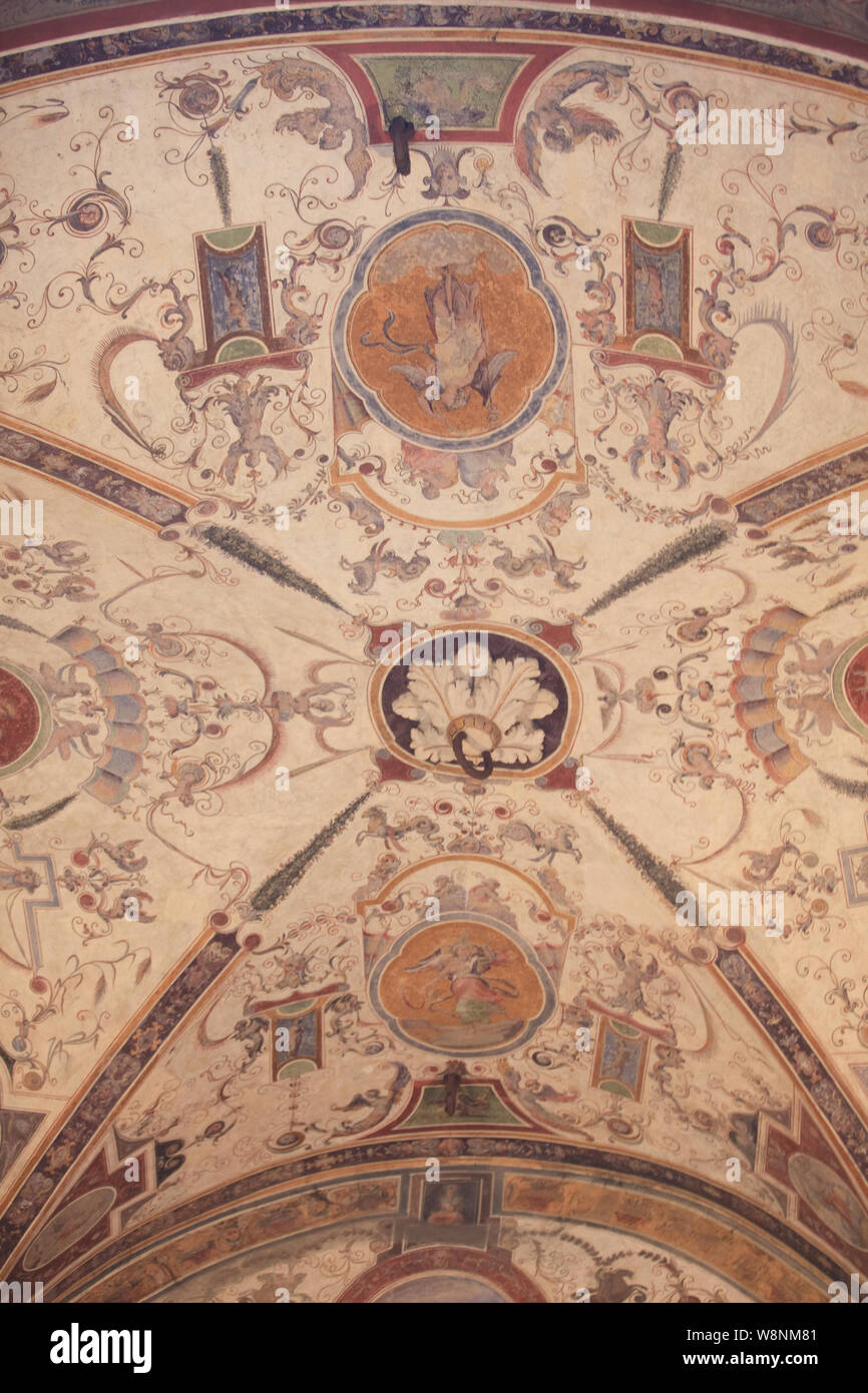 Painted Italian Ceiling, Florence, Italy Stock Photo - Alamy