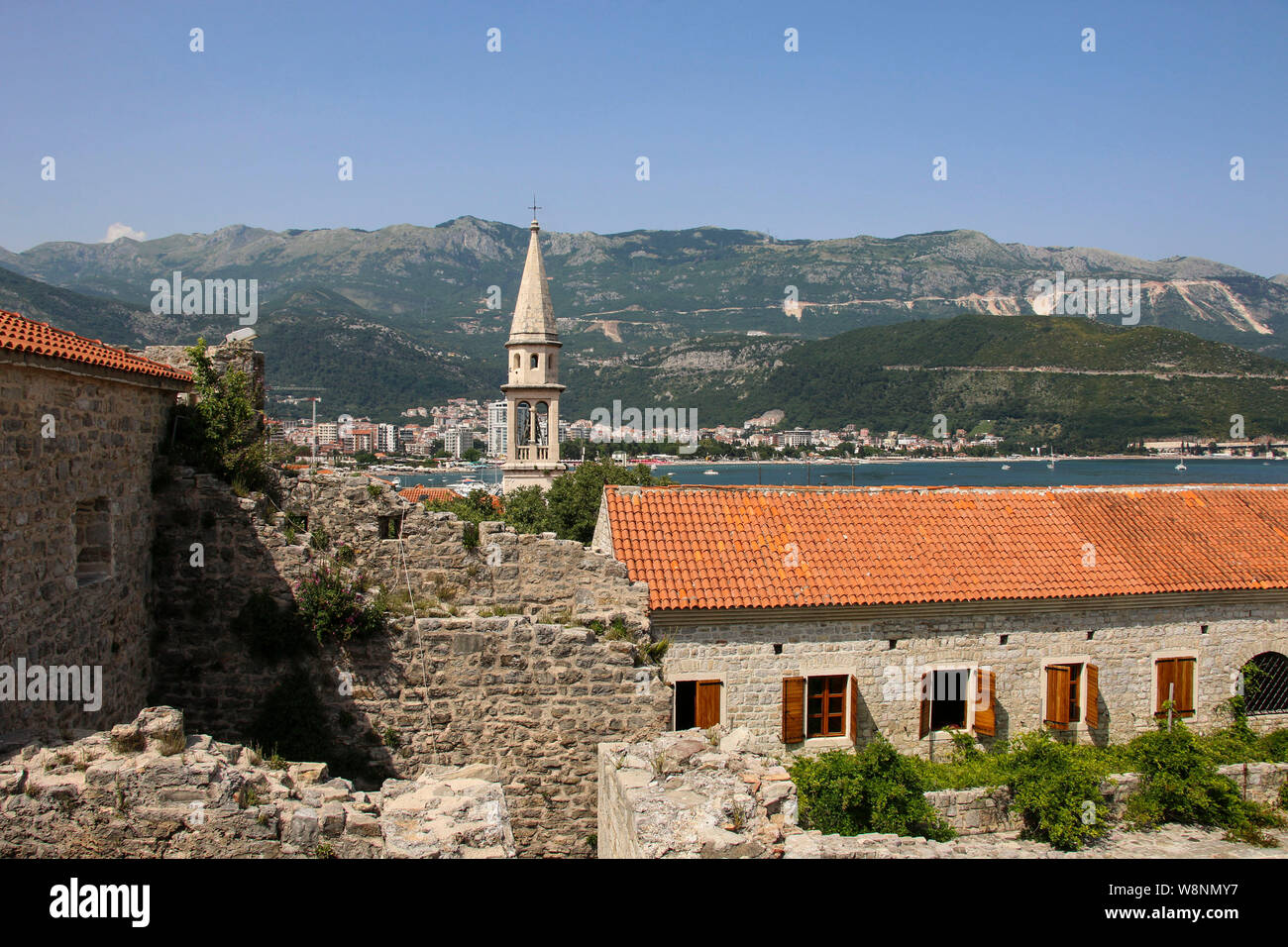 Medieval castle of the town of Budva, dedicated to Santa Maria, better ...