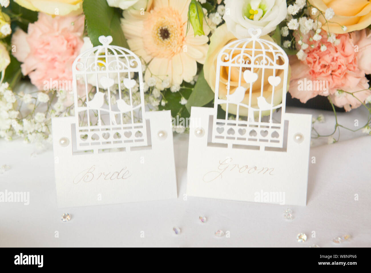 Name tags wedding reception hi-res stock photography and images - Alamy