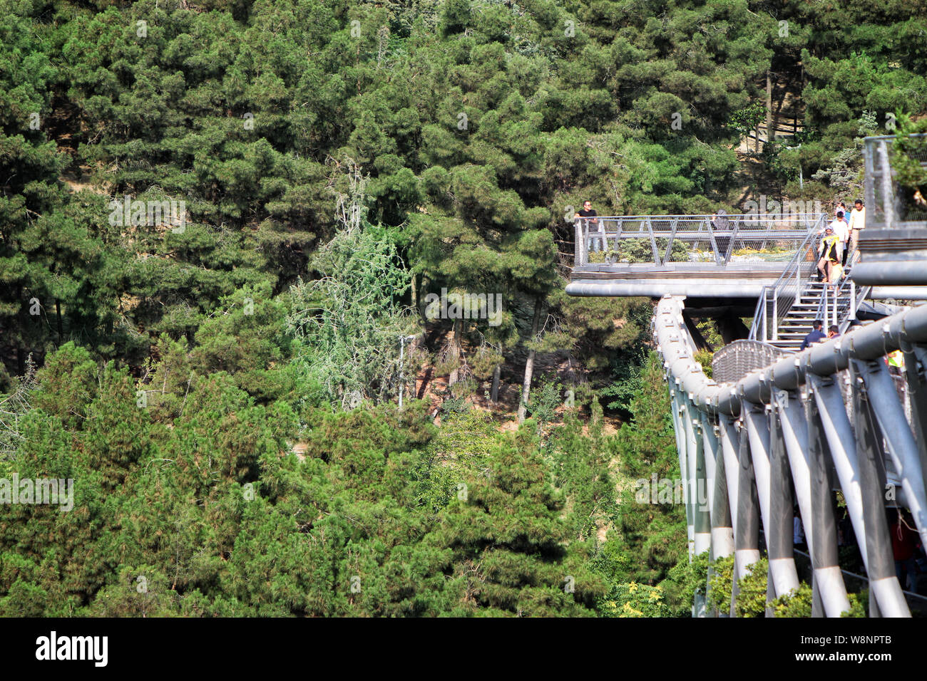 The Tabi'at Bridge is the largest pedestrian overpass Tehran, Iran. The ...