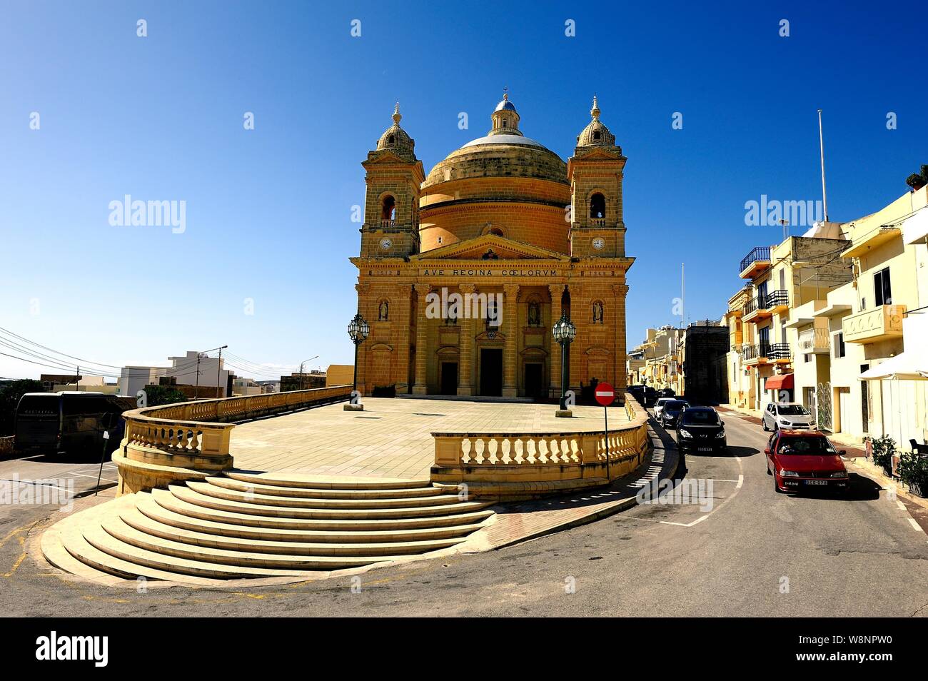 Beautiful sunshine showing the church facade Stock Photo - Alamy