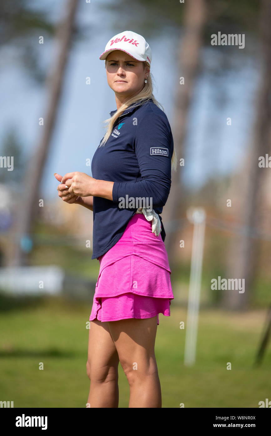 Scotland's Carly Booth on the 16th green as she waits to putt during ...