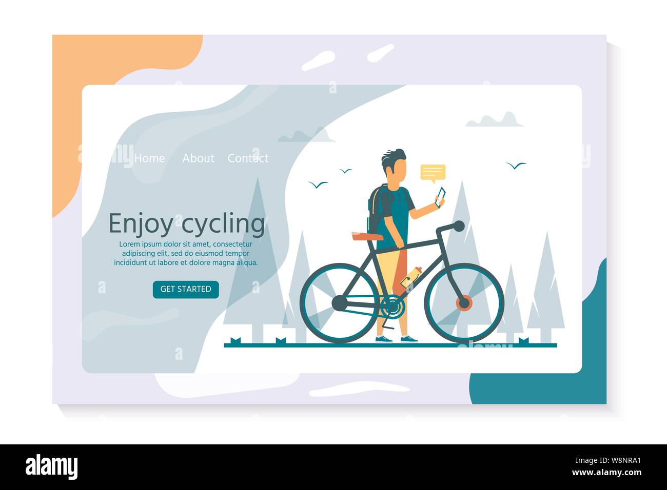 Texting while biking Stock Vector Images - Alamy