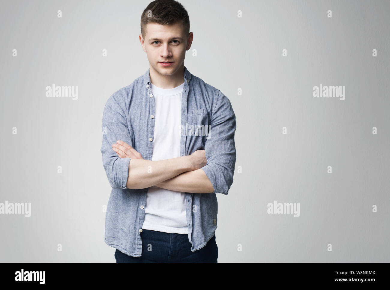 Muscular Man Crossed Arms High Resolution Stock Photography and Images ...