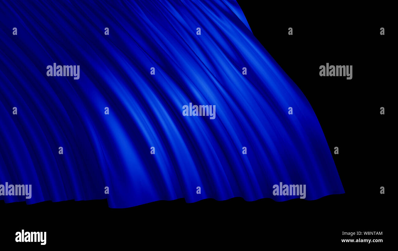 3D rendering of a beautiful stage curtain for a theater or opera stage ...