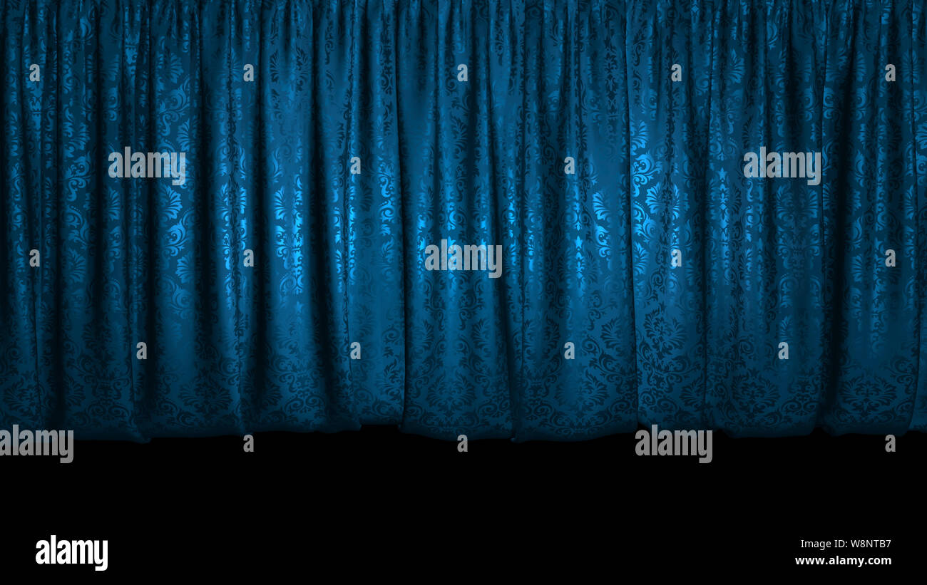 3D rendering of a beautiful stage curtain for a theater or opera stage ...