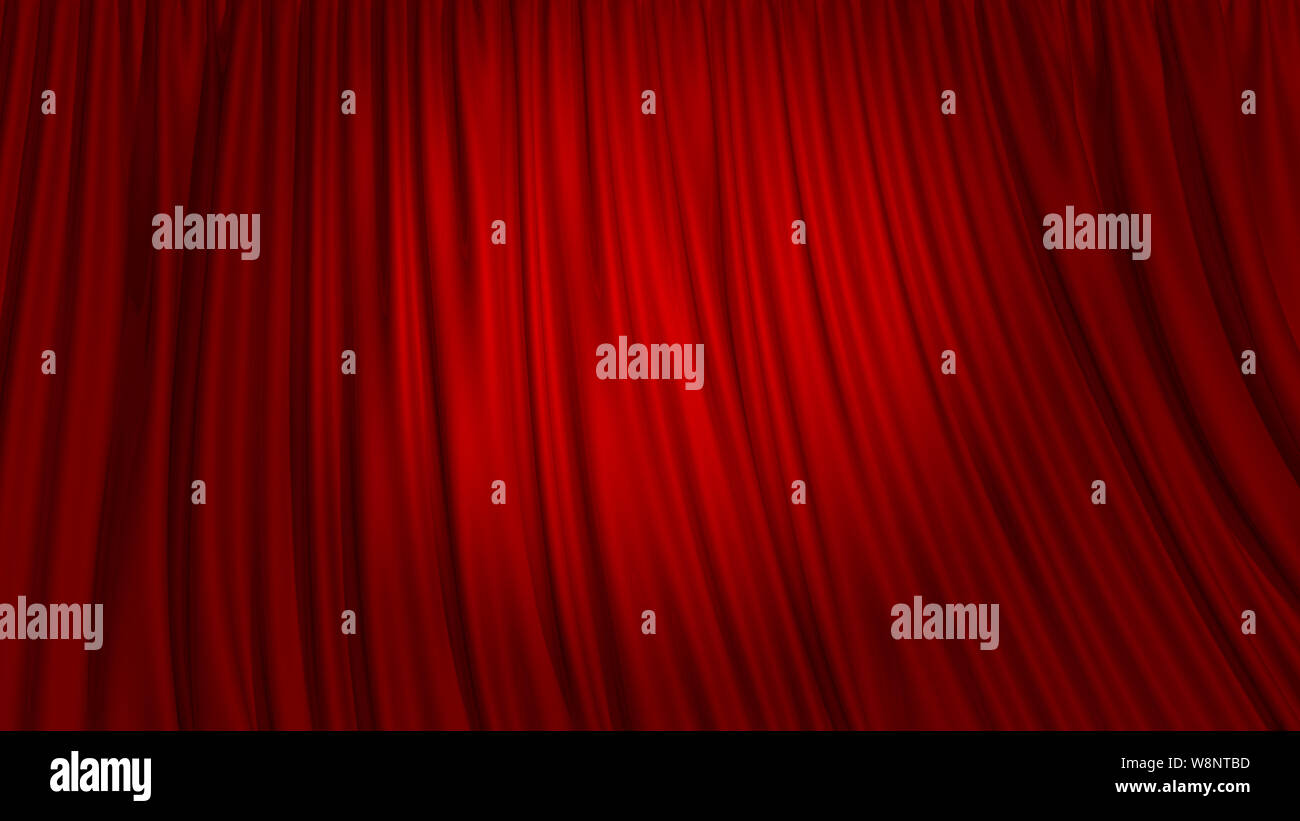 3D rendering of a beautiful stage curtain for a theater or opera stage ...