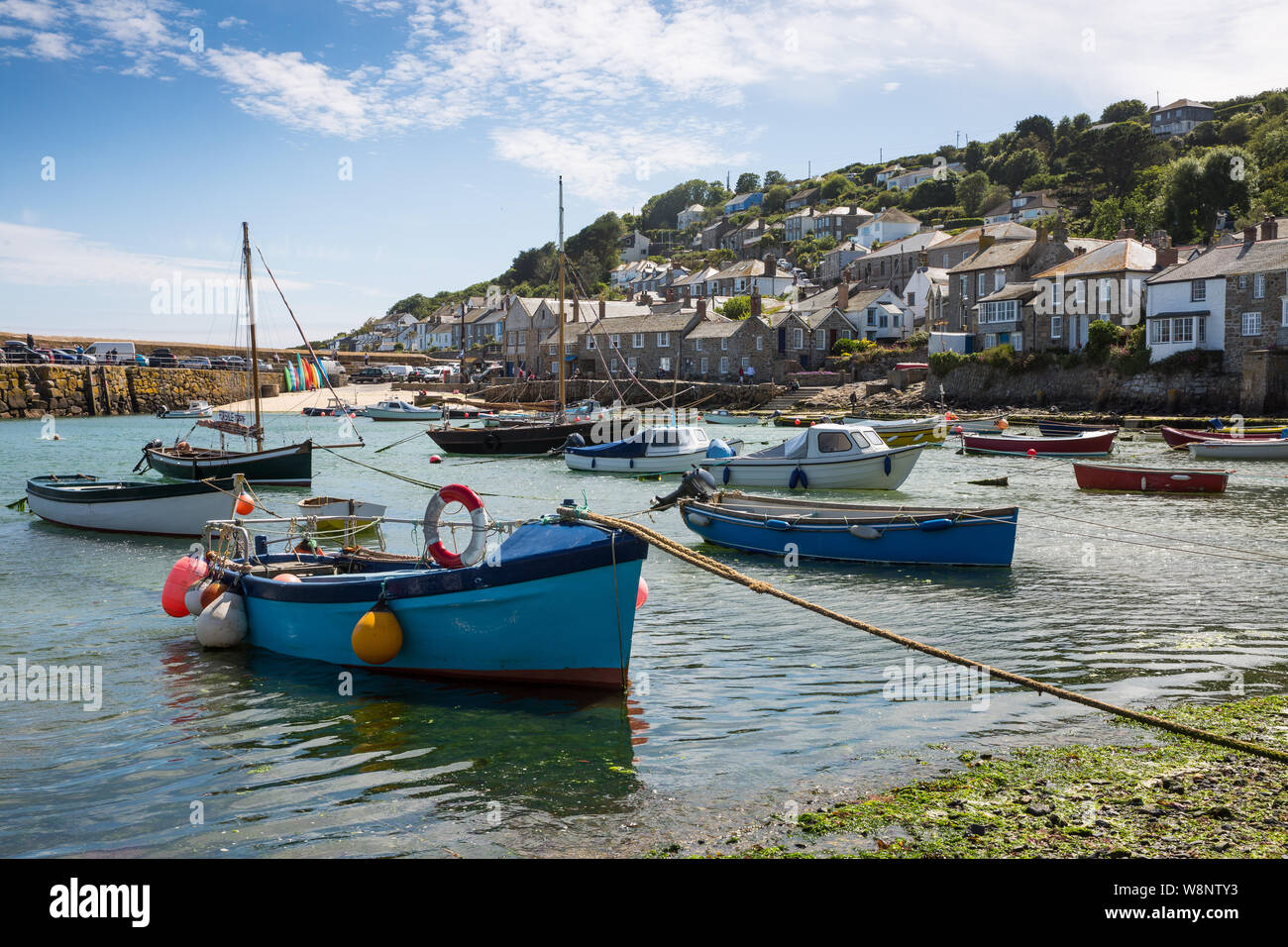 MOUSEHOLE, CORNWALL, UK - JULY 17, 2019. The picturesque Cornish ...