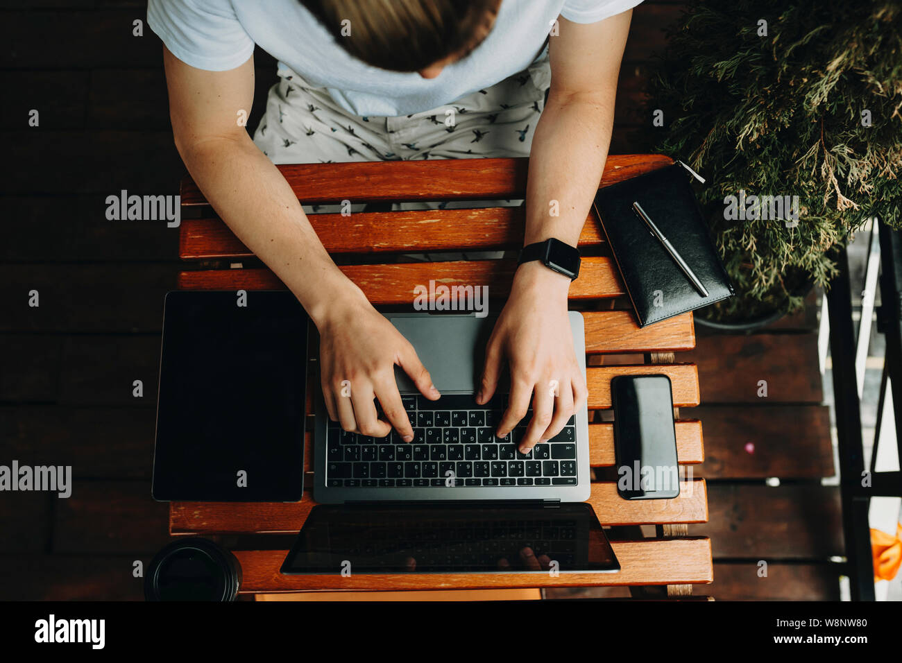 From above crop person in hi-res stock photography and images - Alamy