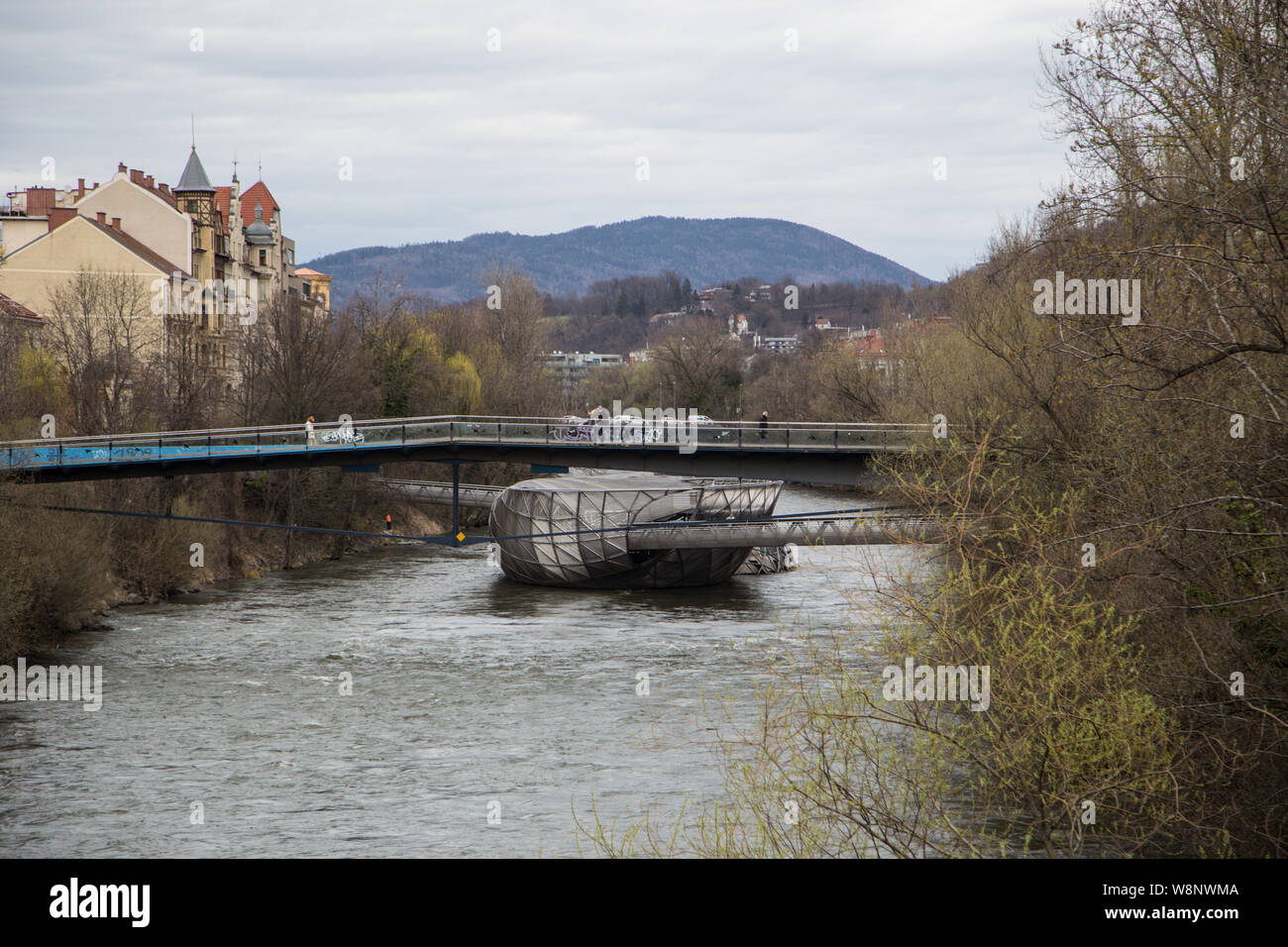 mur river in graz austria Stock Photo - Alamy