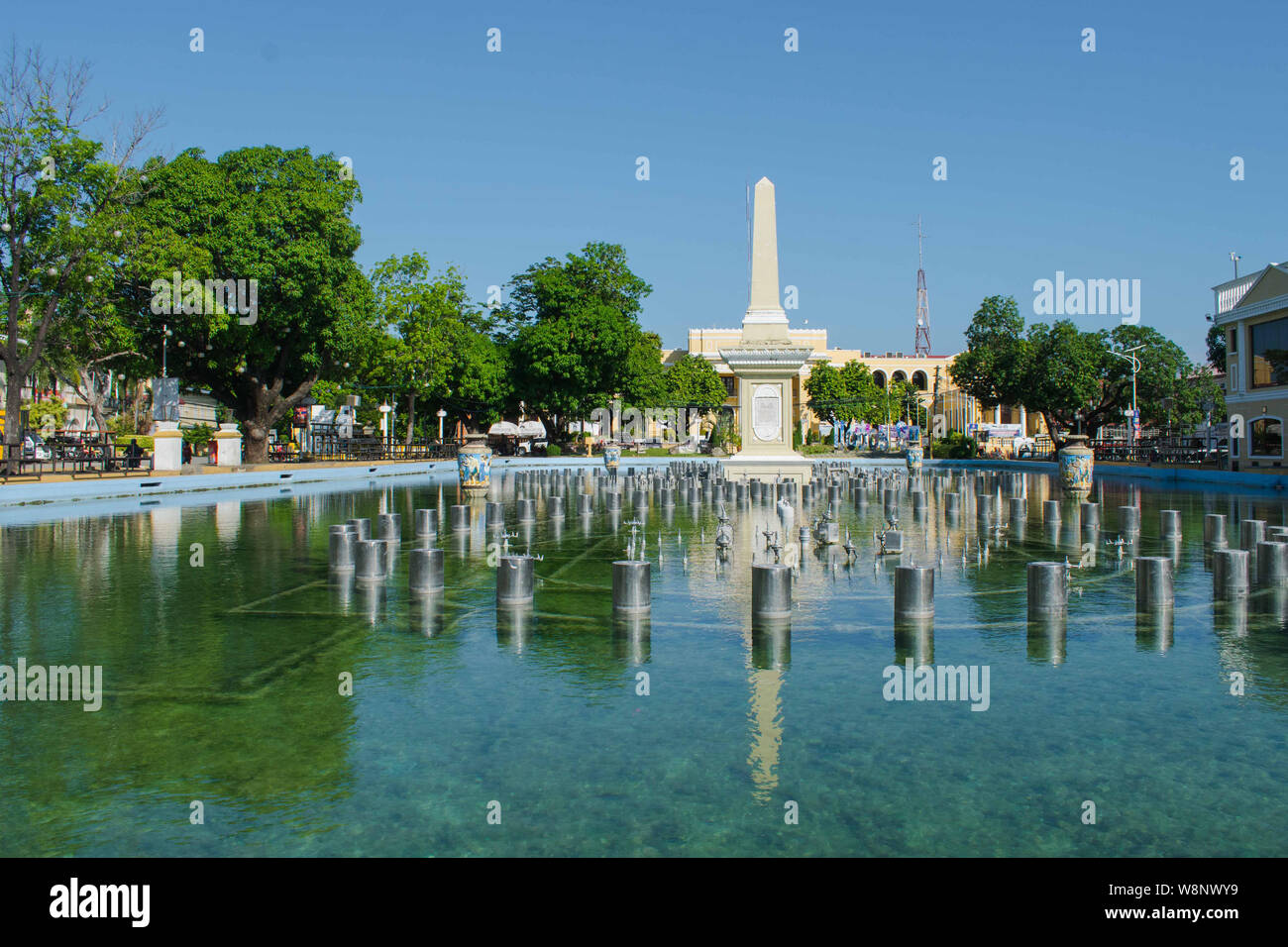 July 14, 2019-Vigan Philippines : Unesco Vigan Dancing Fountain in the ...